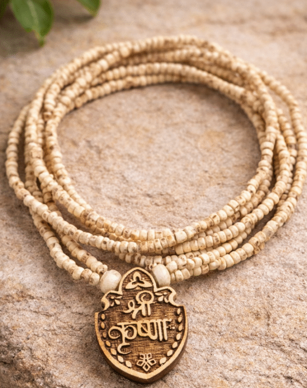 Shri Krishna Locket Tulsi Kanthi Mala – Double Layer
